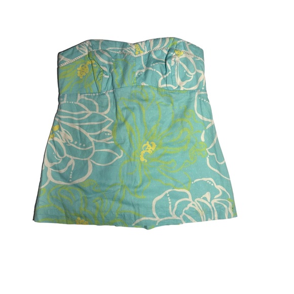 Lilly Pulitzer | Tops | Lilly Pulitzer White Label Aqua Bustier Size ...